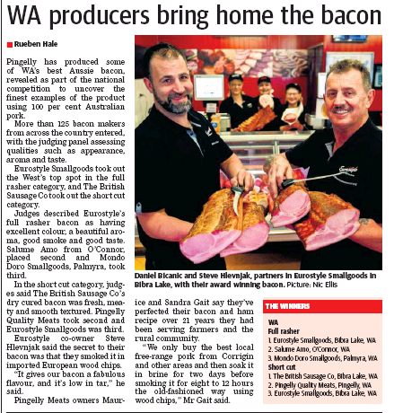 2017/18 WA Producers Bring Home the Bacon – Eurostyle Smallgoods Butcher